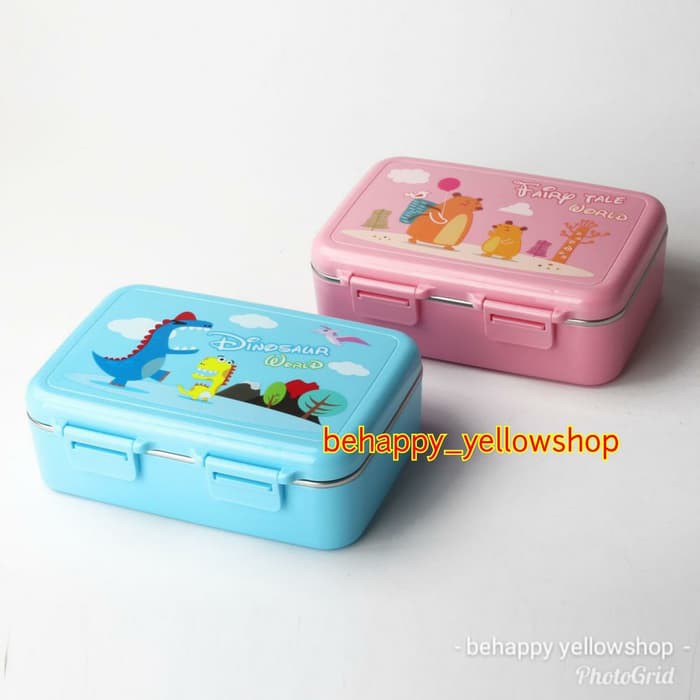 Jual Lunch Box / Kotak Makan Stainless Sekat 3 Leak Proof Yooyee 627 ...