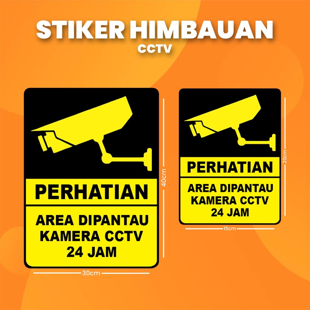 Jual Stiker K3 CCTV / Sticker HSE CCTV (Print Tajam & Anti Air ...