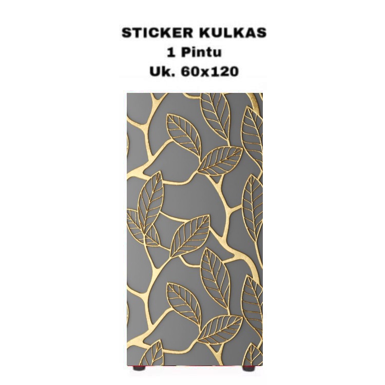 Jual Stiker Kulkas 1 Pintu Motif Ranting Daun Emas | Shopee Indonesia