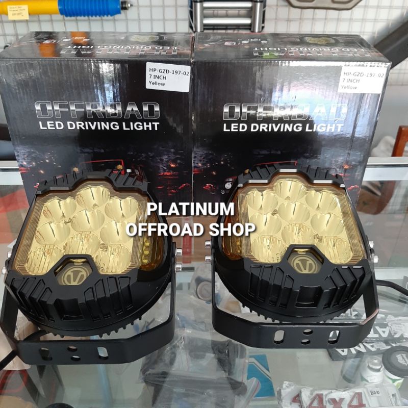 Jual Lampu Tembak Work lamp Led premium warna kuning mobil jip mobil ...