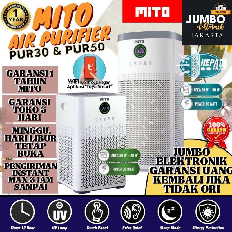 Jual [FLASH SALE] Mito Air Purifier PUR 30 / PUR 50 Hepa Filter ...