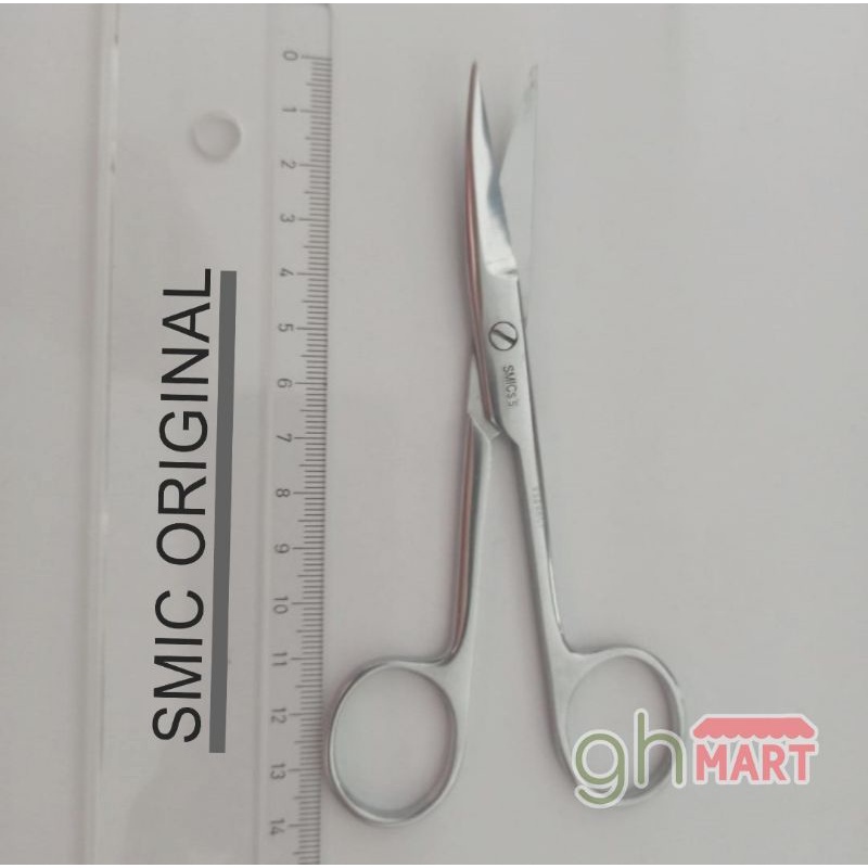 Jual Smic Gunting Bedah Operasi Bengkok Tajam Tajam 14 cm Original ...