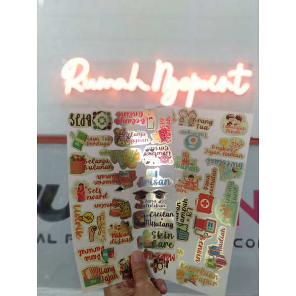Jual 52 pcs STIKER DISIPLIN KEUANGAN WATERPROOF ANTI AIR SUDAH CUTTING ...