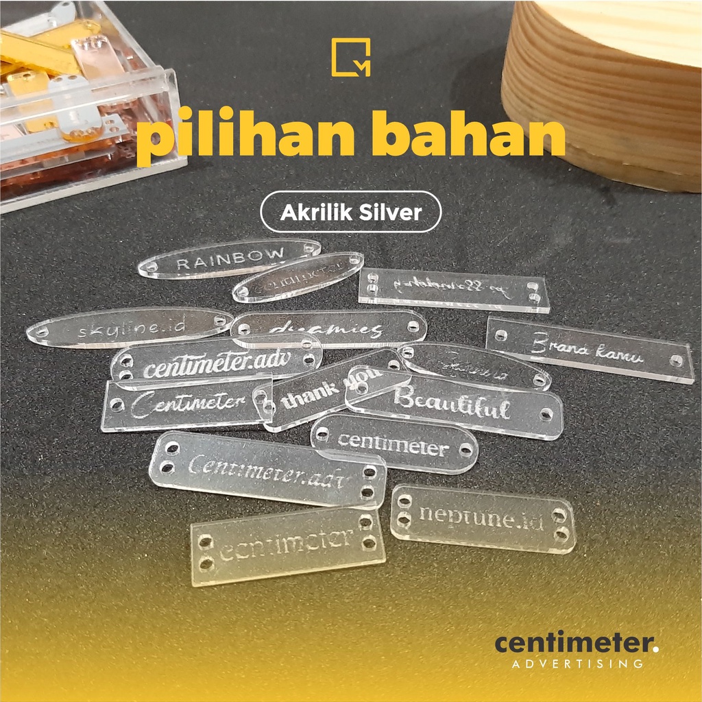 Jual LABEL HIJAB AKRILIK GRAFIR / TAG HIJAB AKRILIK / name tag label ...