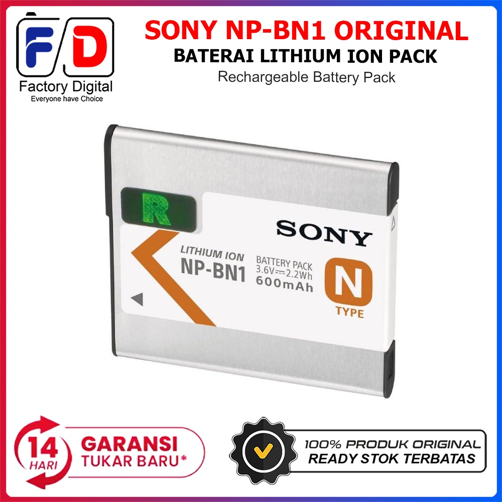 Jual Sony NP-BN1 Rechargeable Lithium-ion Battery Pack - Original ...