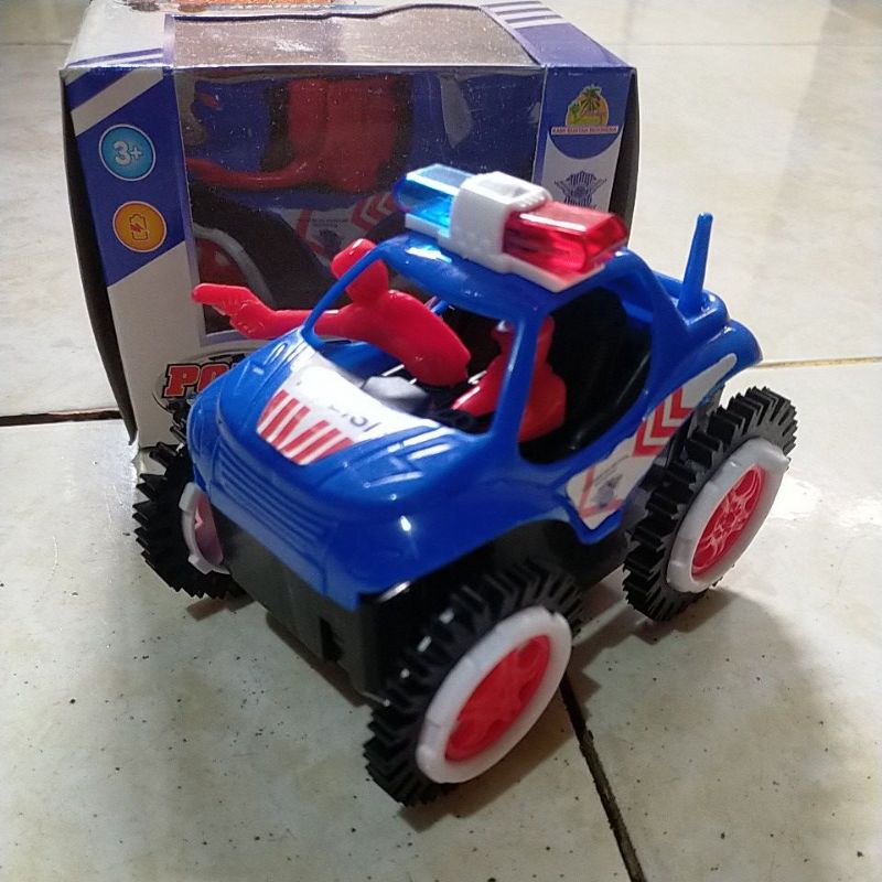 Jual Mobil Polisi Bisa Jungkir balik Mainan Mobil Tumbling Roda Gila ...