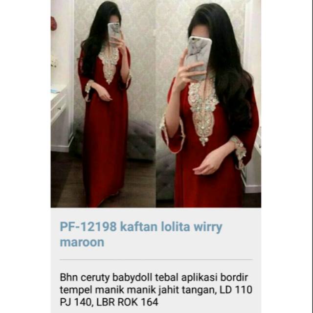 Jual Kafta lolita wirry | Shopee Indonesia