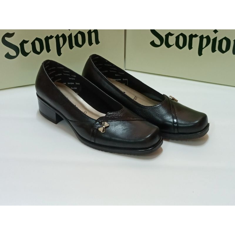 Jual Sepatu Kulit Wanita Scorpion 071257 Hitam | Shopee Indonesia
