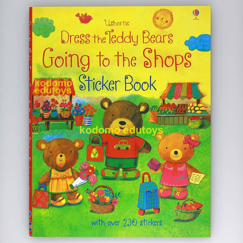 Jual Usborne Sticker Book - Dress the Teddy Bears Going to the Shops ...