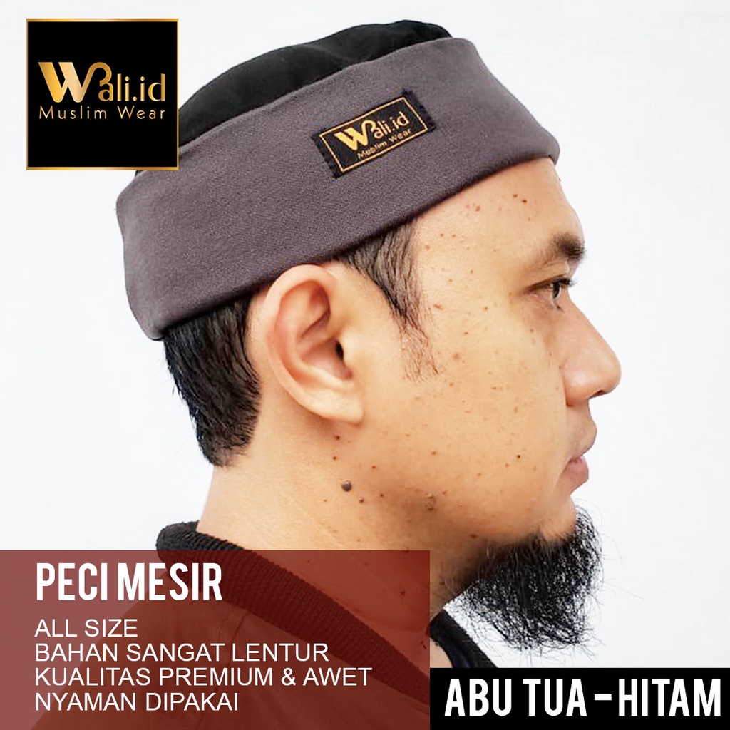 Jual Peci Lipat Mesir Taliban Abu Tua Hitam Kualitas Premium wali.id ...