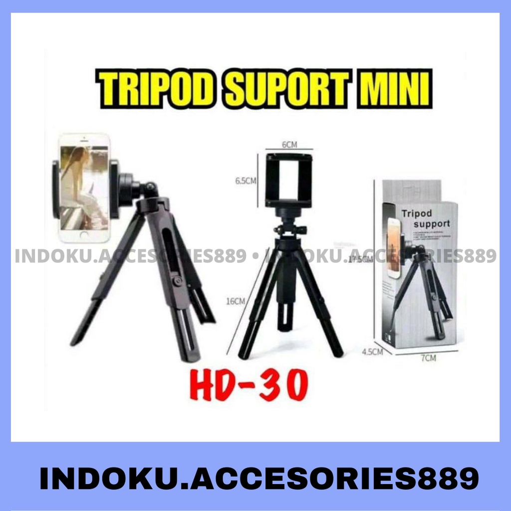 Jual Tripod Mini HD 30 FREE HOLDER U Kualitas Super | Shopee Indonesia