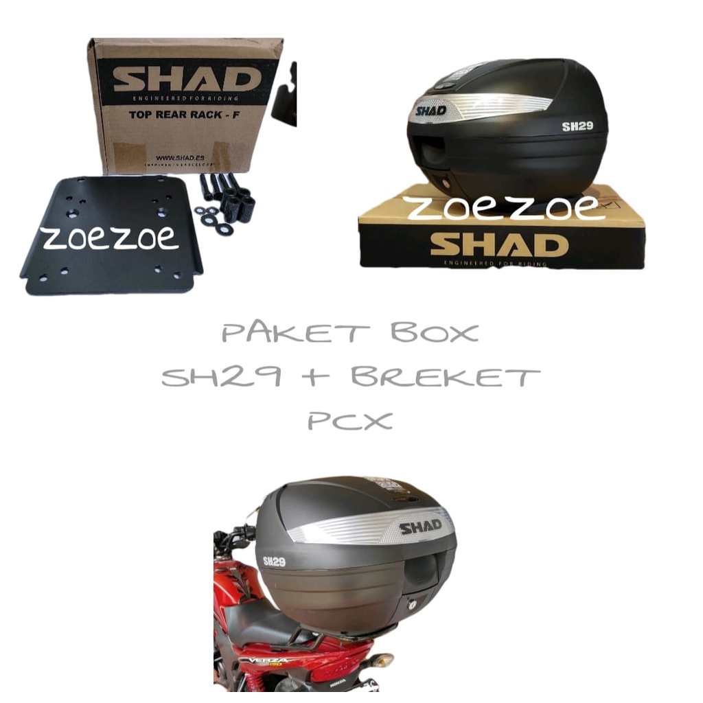 Jual PAKET BOX SHAD SH29 PLUS BREKET HONDA PCX 160 NEW ORIGINAL SHAD | Shopee Indonesia