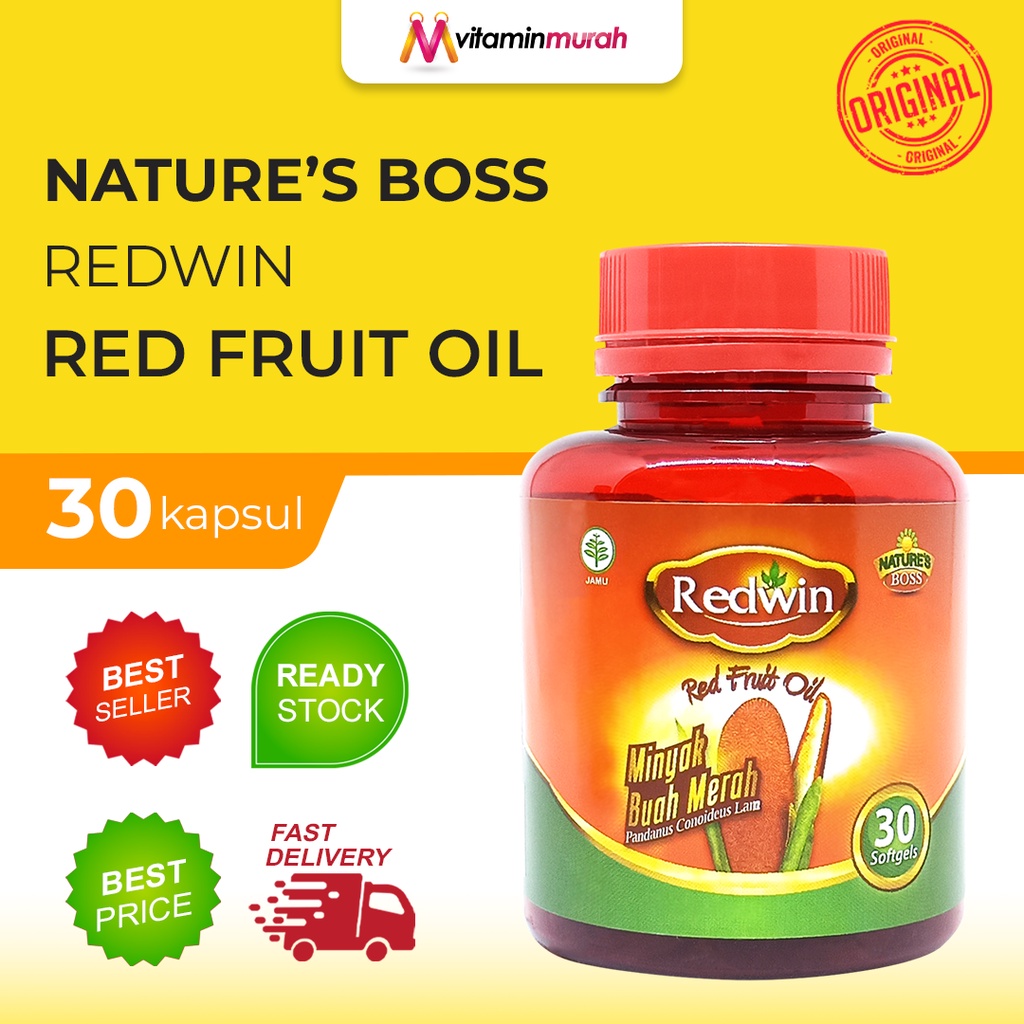 Jual NATURE'S BOSS REDWIN RED FRUIT OIL ISI 30 SOFTGELS - MINYAK BUAH ...