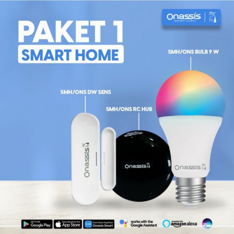 Jual Paket 1 Smart Home Onassis Smart Bulk Door Sensor IR Remote ...