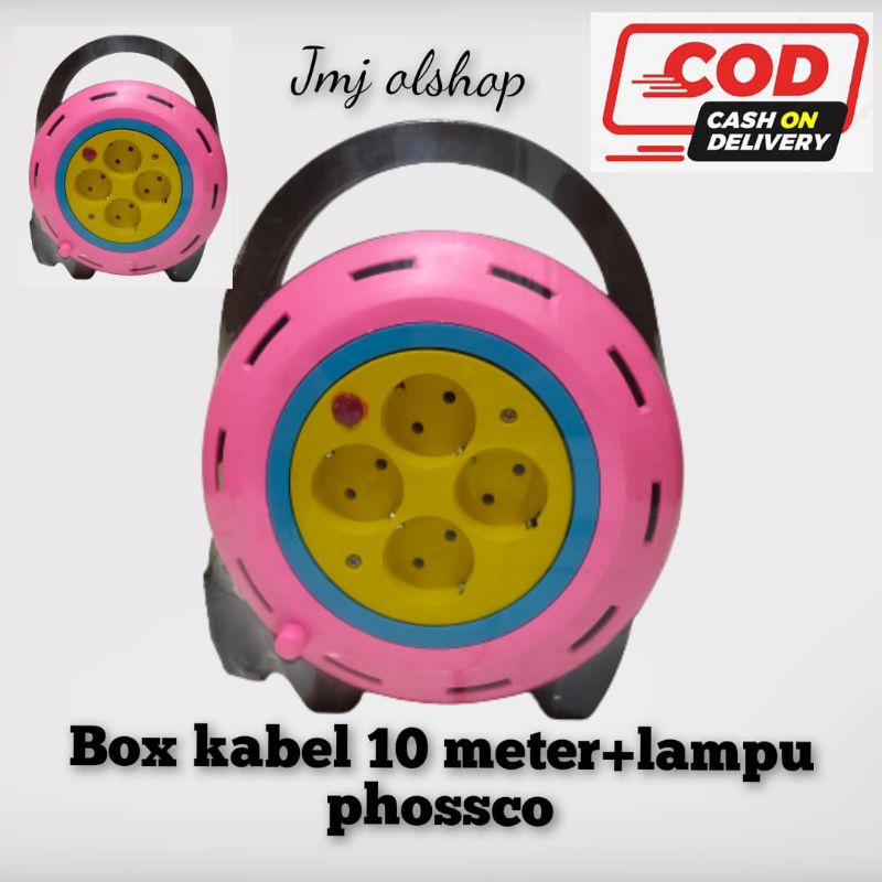 Jual BOX Kabel PHOSSCO JUMBO/ROLL Type 10 LP PANJANG KABEL 9M 4lubang ...