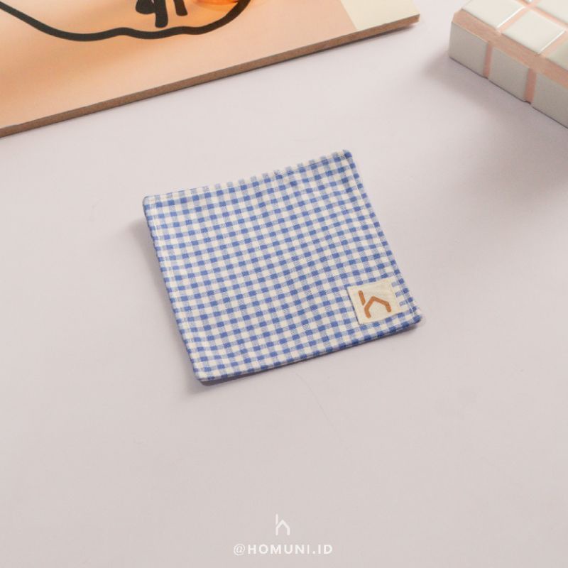 Jual Coaster Kain/Tatakan Gelas Kain Kotak-Kotak Gingham Kotak Kecil ...
