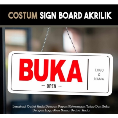 Jual Custom Open Closed | 25 x 10 cm | | Sign Board Acrylic | Shopee ...
