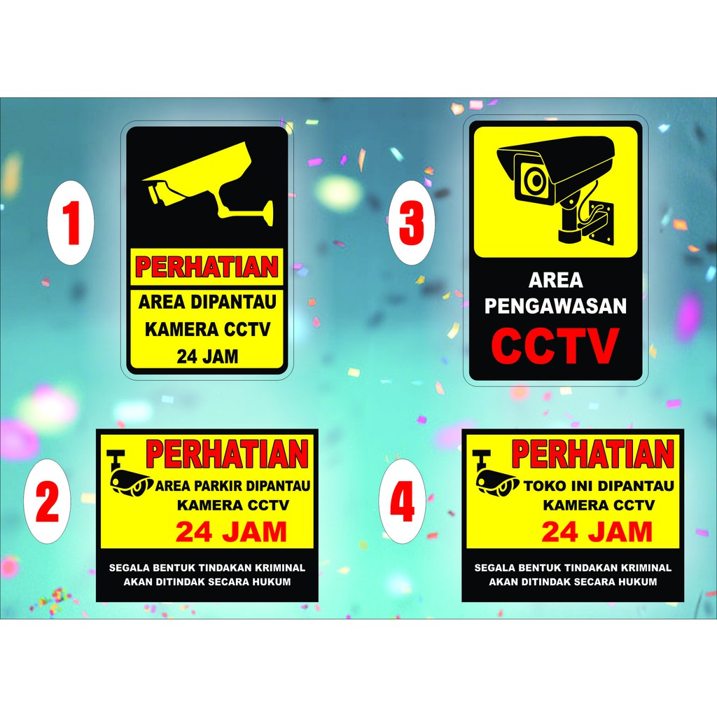 Jual STIKER CCTV | Shopee Indonesia