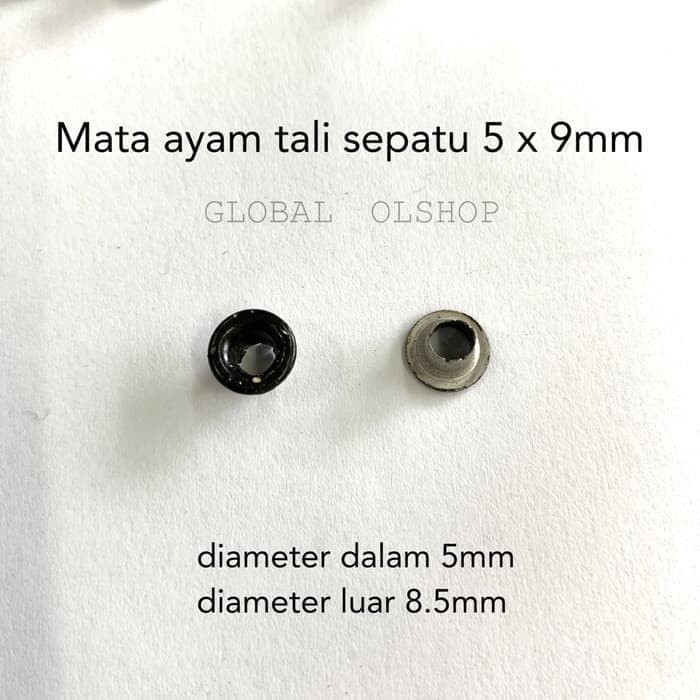 Jual Mata Ayam/ Mata Sapi/ Eyelet Tali Sepatu Kot ukuran 5x9 isi 1 ...