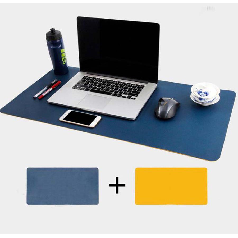 Jual Mouse Pad PU Leather XL Double Side navy orange | Shopee Indonesia