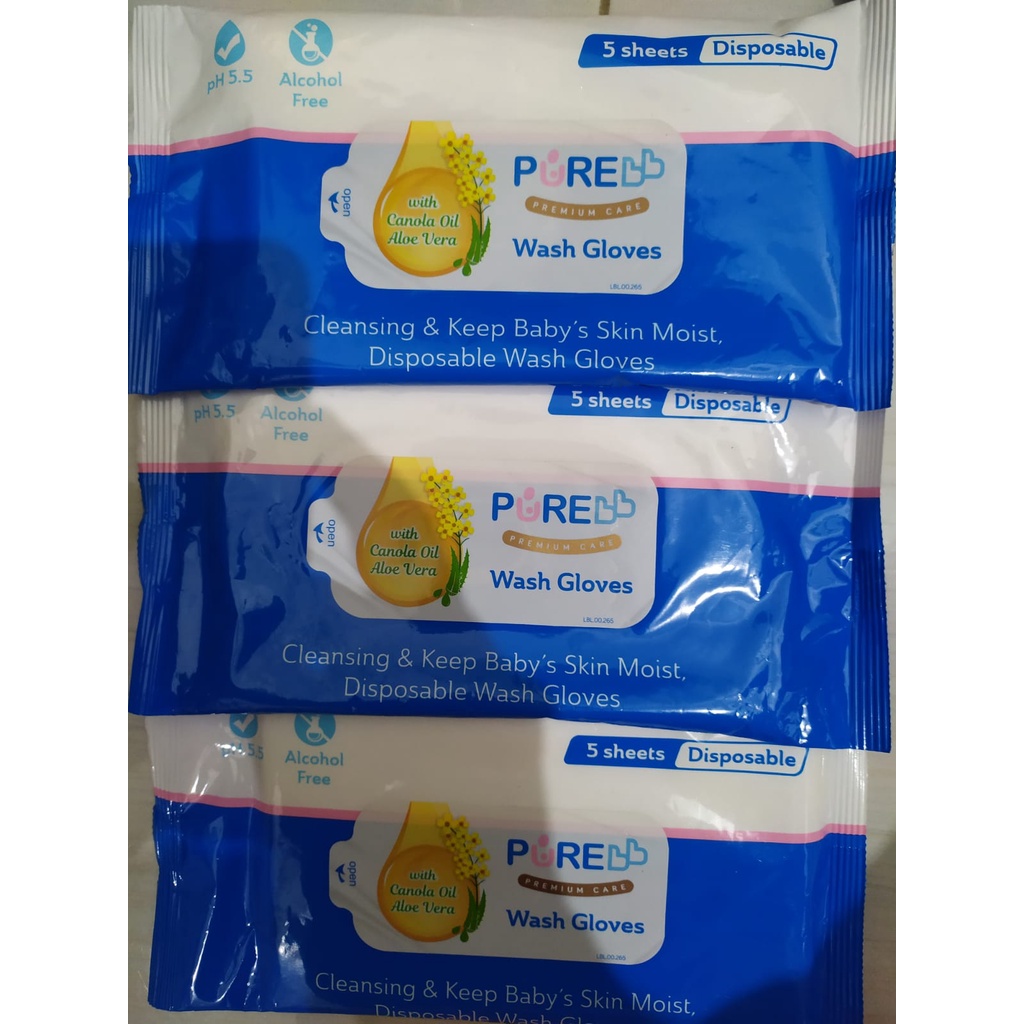 Jual purebb purebaby waslap washlap washgloves tisu basah pengganti ...