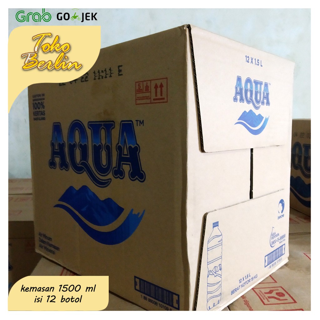 Jual AQUA 1500 ML ISI 12 BOTOL AIR MINUM MINERAL | Shopee Indonesia