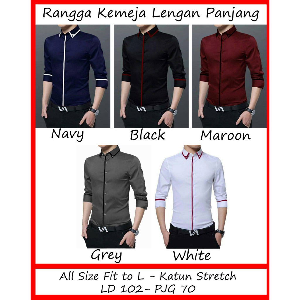 Jual RISRUS FASHION HEM RANGGA PRIA LENGAN PANJANG KEMEJA COWO COWOK ...
