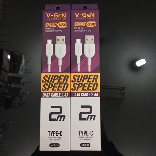 Jual Kabel Data USB Type C V-GeN VCB-18 Fast Charging 2 Meter VGEN –DJI ...