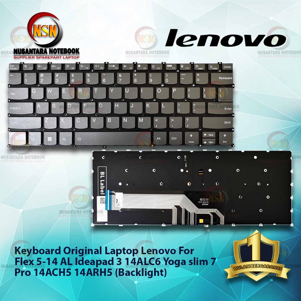 Jual Keyboard Original Laptop Lenovo For Flex 5 14 AL Ideapad 3 ...