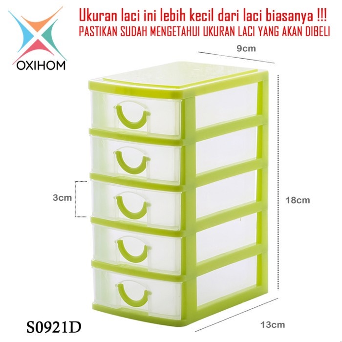 Jual Oxihom Laci Plastik Susun Mini Kecil Drawer Storage Cabinet ...