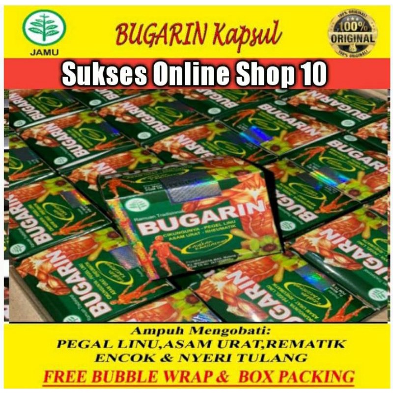 Jual Bugarin Kapsul Asam Urat Pegal Linu Rematik Encok Nyeri Tulang | Shopee Indonesia