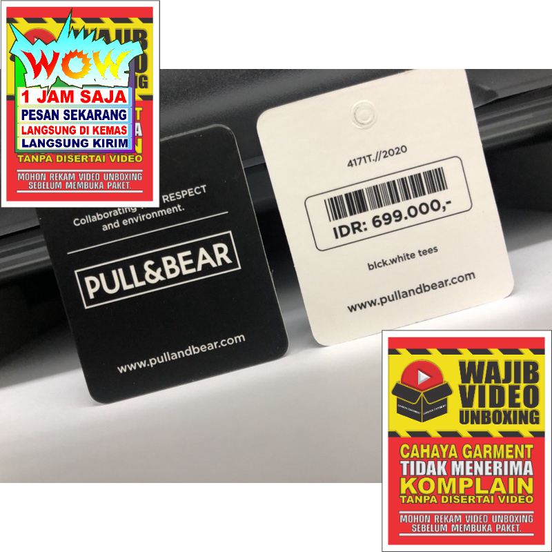 Jual PULL & BEAR LABEL TAG HANGTAG SUPER PREMIUM CO 1X DI KIRIM 600PCS ...