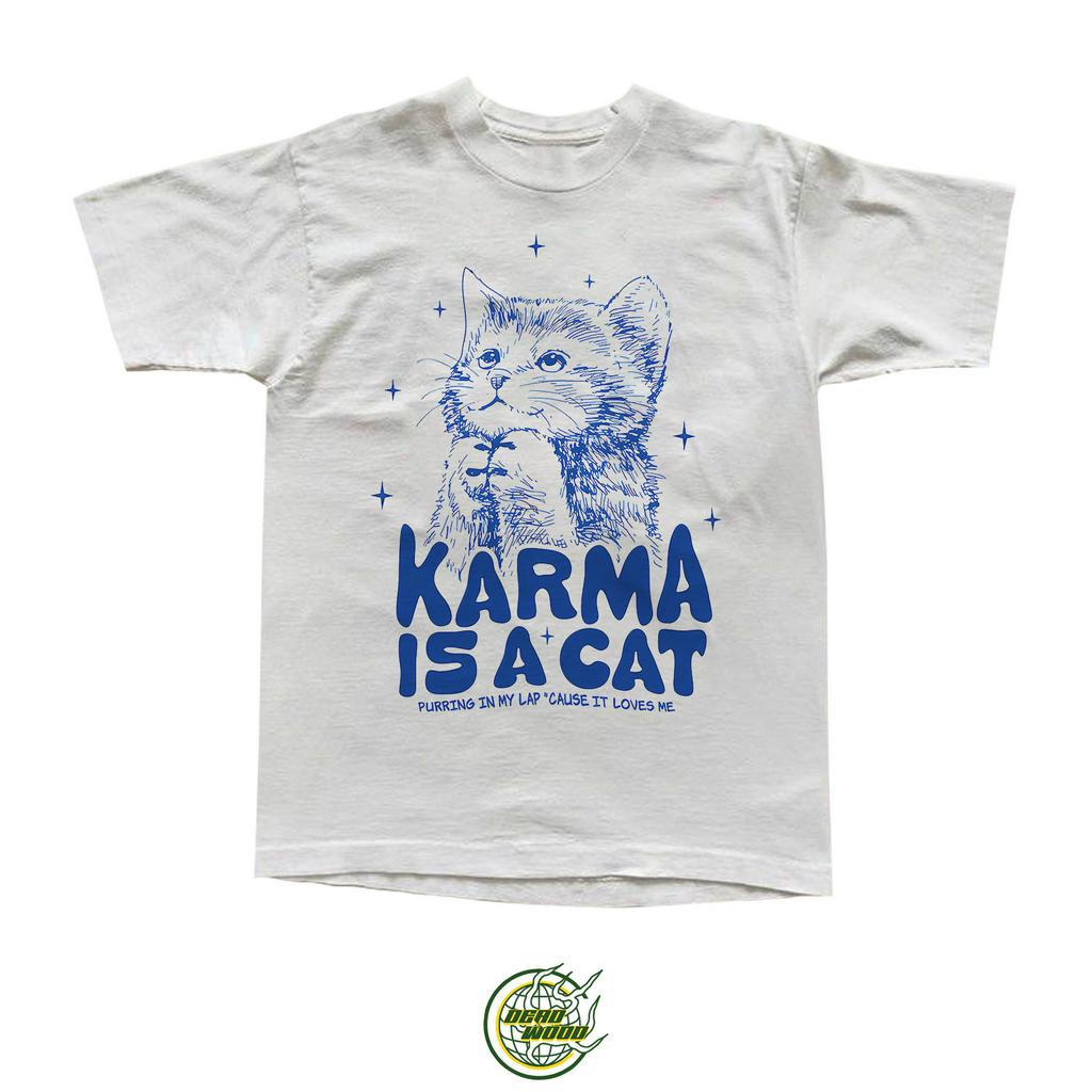 Jual KAOS VINTAGE KARMA IS CAT, CAT LOVERS, BY TAYLOR SWIFT MIDNIGHT ALBUM LYRIC STYLE | Shopee ...