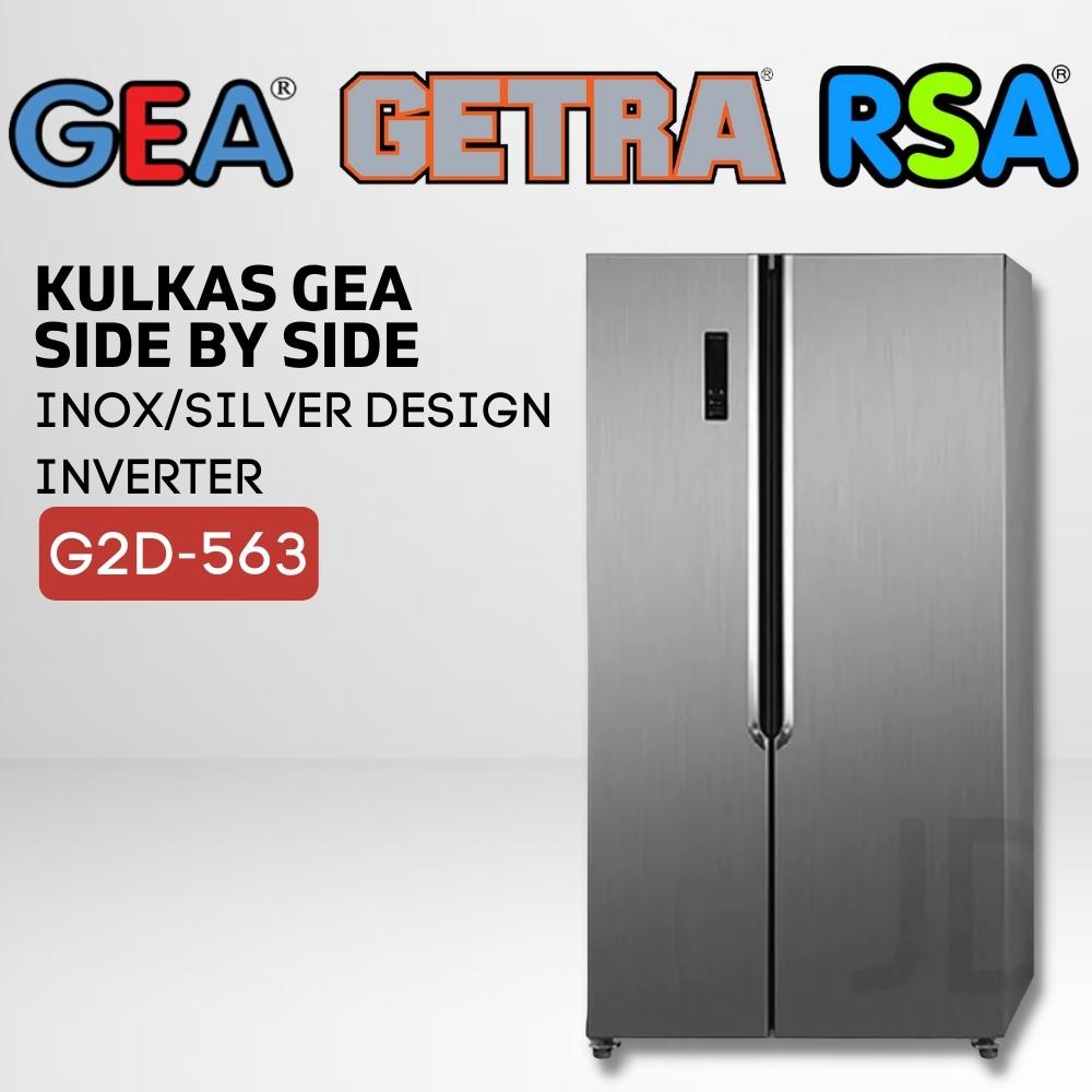 Jual KULKAS SIDE BY SIDE GEA G2D-563 INVERTER INOX KULKAS 2 PINTU G2D ...