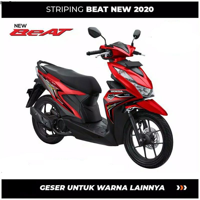 Jual Cutting STRIPING STIKER NEW HONDA BEAT 2020 2021 / Stiker Variasi ...