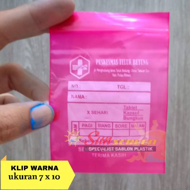 Jual Plastik Sablon Klip Obat Rumah Sakit 10x15 | Shopee Indonesia