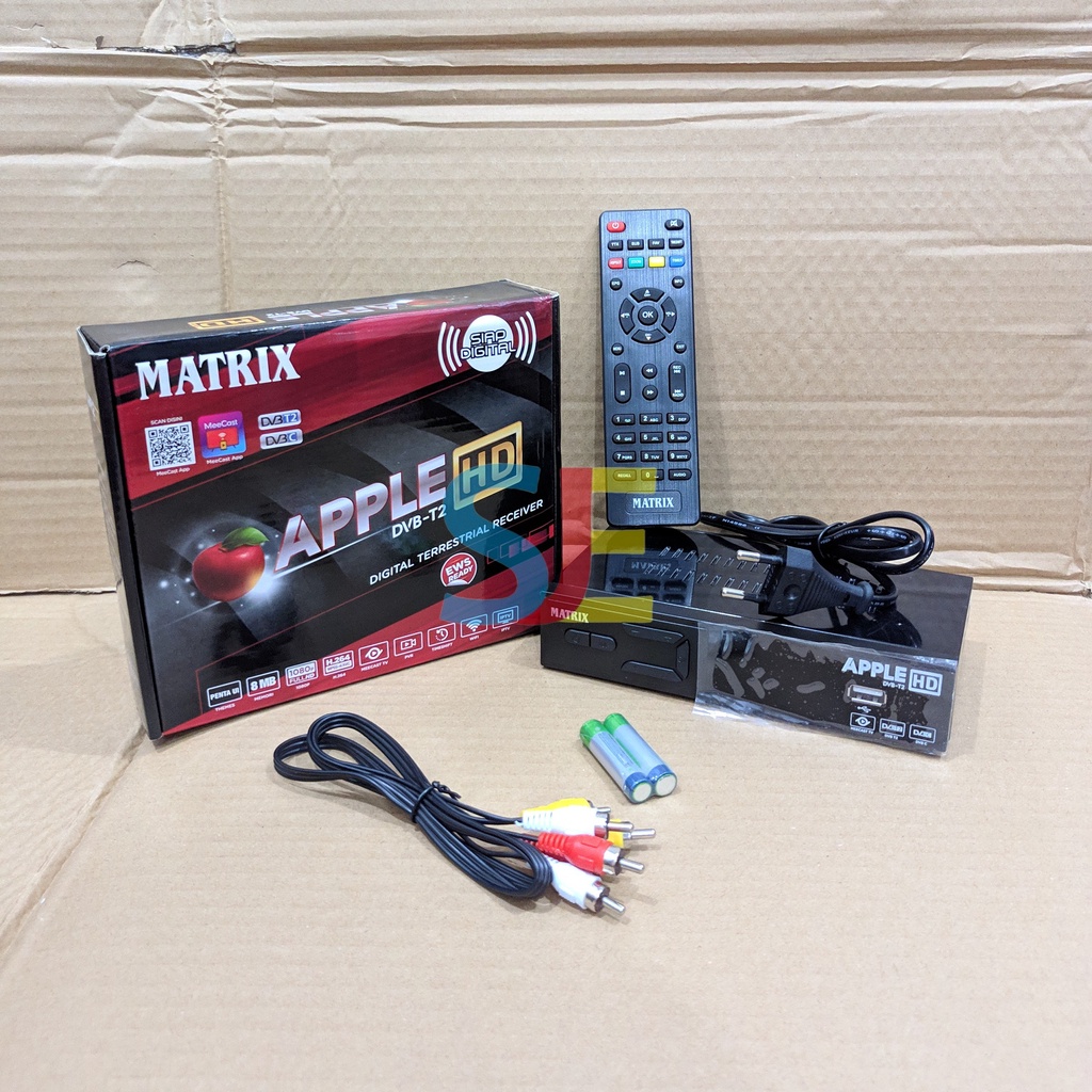 Jual Set Top Box Matrix Apple HD / set top box tv digital | Shopee ...