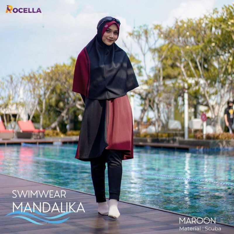 Jual Baju Renang Muslim Syar'i menutup dada longgar. Swimwear Mandalika ...