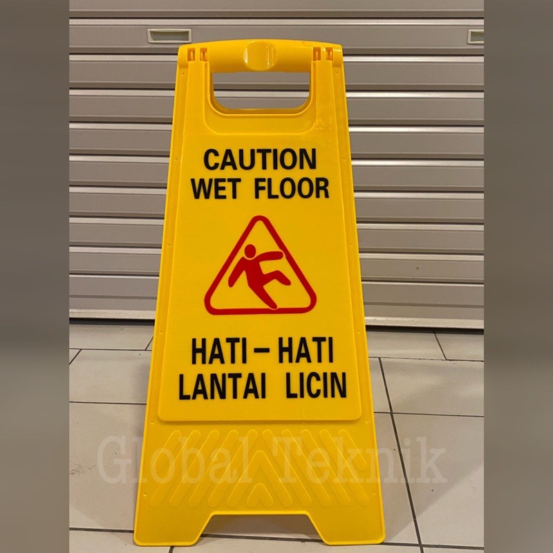 Jual Wet Floor Sign/ Safety Sign /papan peringatan awas lantai licin ...