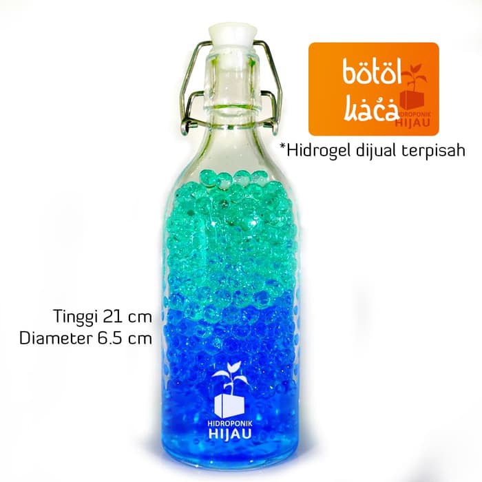 Jual Botol kaca bening dengan penutup bisa untuk vas bunga dan hiasan ...