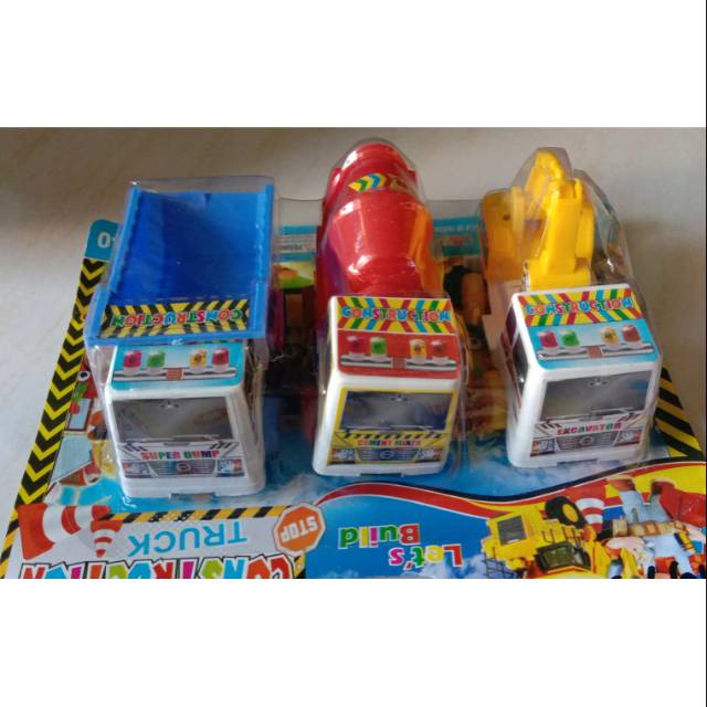 Jual Mobil kontruksi set isi 3 mobil WJS 140 - mainan mobil truk mobil ...