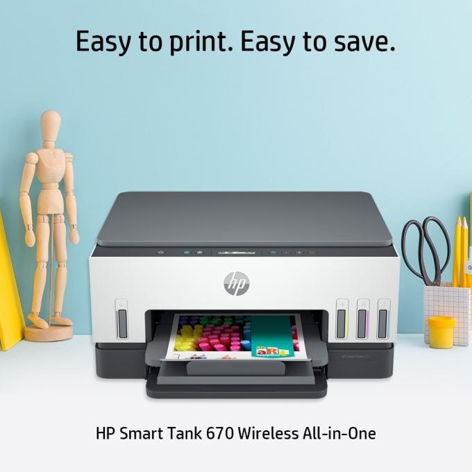 Jual Printer Hp Smart Tank 670 Hp670 Hp 670 (Print,Scan,Copy,Wifi,Ble ...