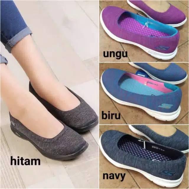 Jual Sepatu Original Wanita Sepatu Go Step Balet Canvas + Lengkap Box ...