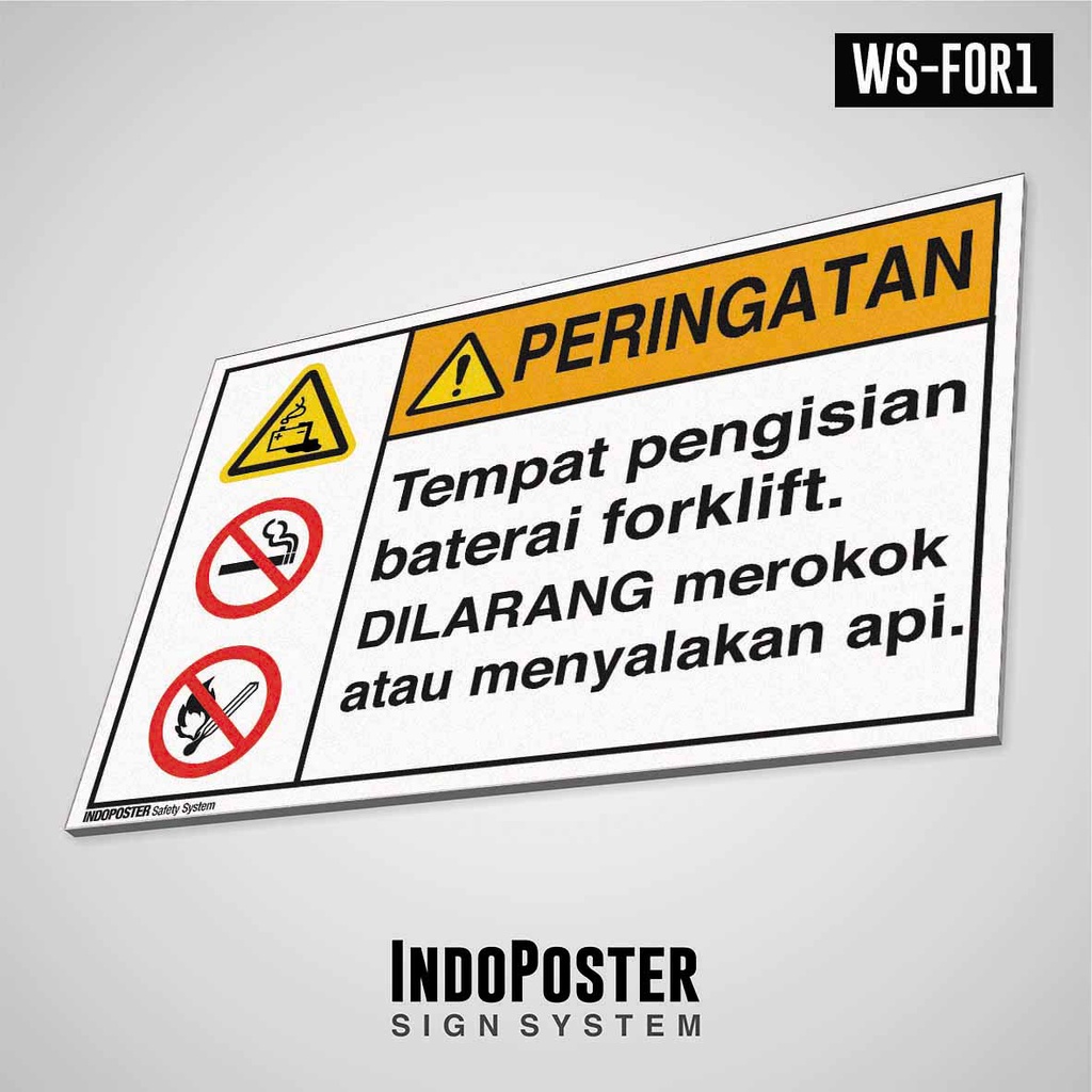 Jual Safety Sign Rambu K3 PVC ANSI Peringatan Tempat Pengisian Baterai ...