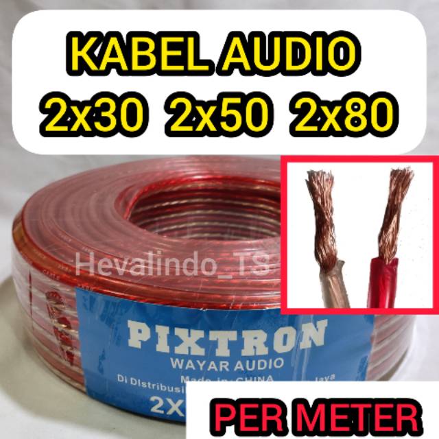 Jual KABEL AUDIO 2x30 2x50 2x80 KABEL TRANSPARAN KABEL SPEAKER WAYAR ...