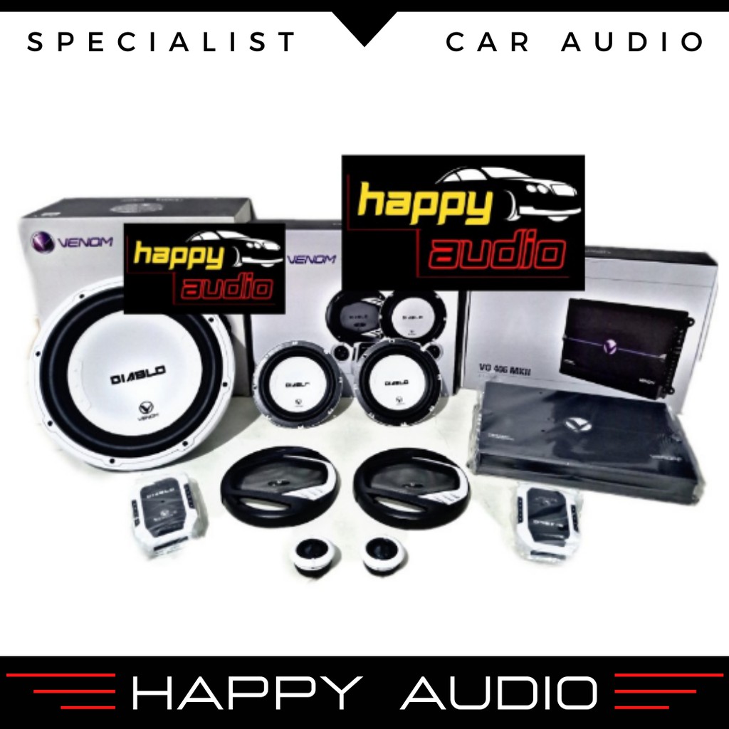 Jual Paket Audio Mobil VENOM DIABLO Full SET POWER 4CH+ SPLIT+COAXIAL+SUBWOOFER ORIGINAL VENOM ...