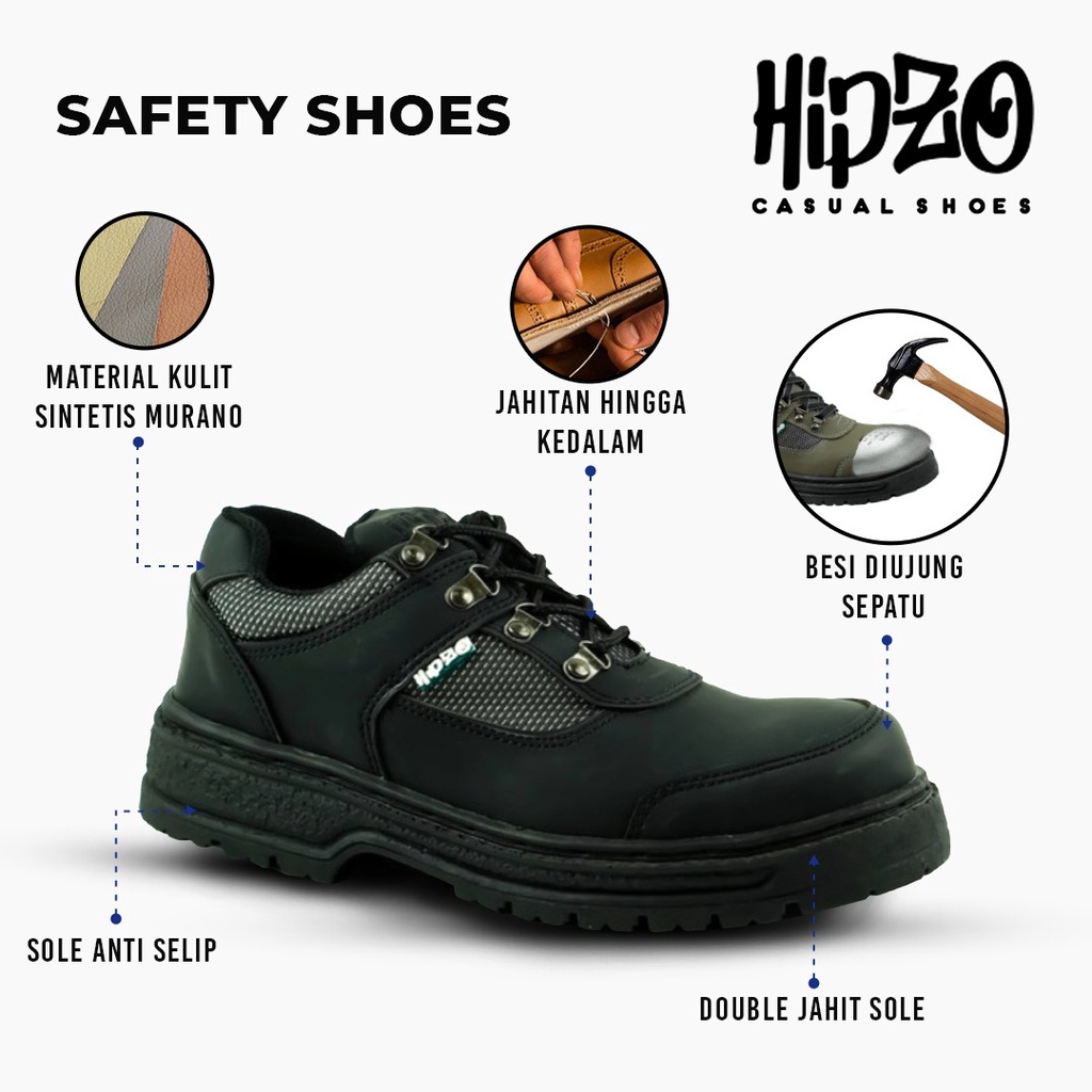 Jual Sepatu kerja original Sepatu SAFETY Boots Hipzo M054 Septatu kerja ...