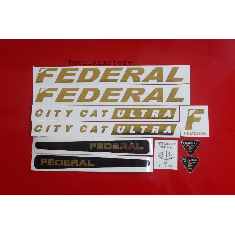 Jual Stiker Sepeda Federal City cat Ultra gold crome | Shopee Indonesia