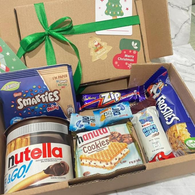 Jual Sale!!! Hampers Natal Unik Snack Import Coklat Parsel Nutella Go ...