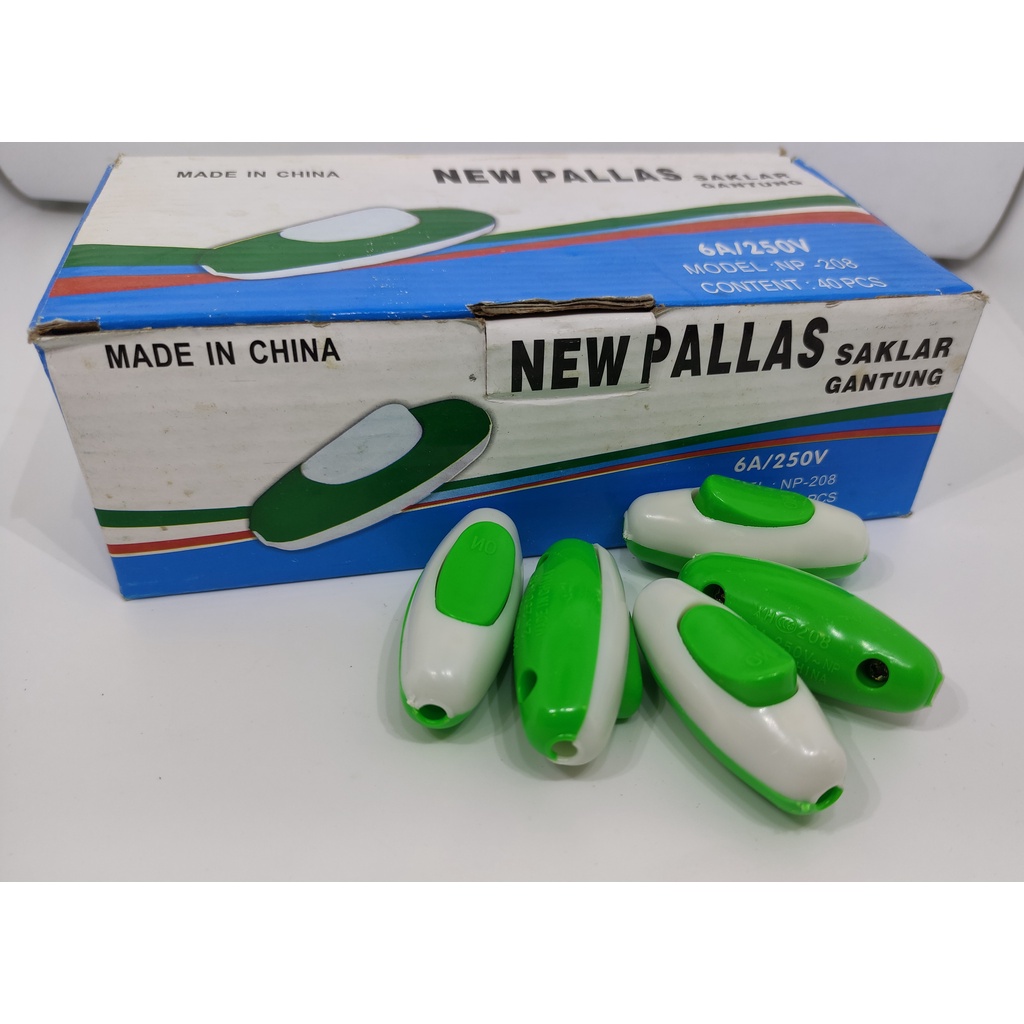 Jual SAKLAR GANTUNG NEW PALAS Model NP-208 6A/250V | Shopee Indonesia